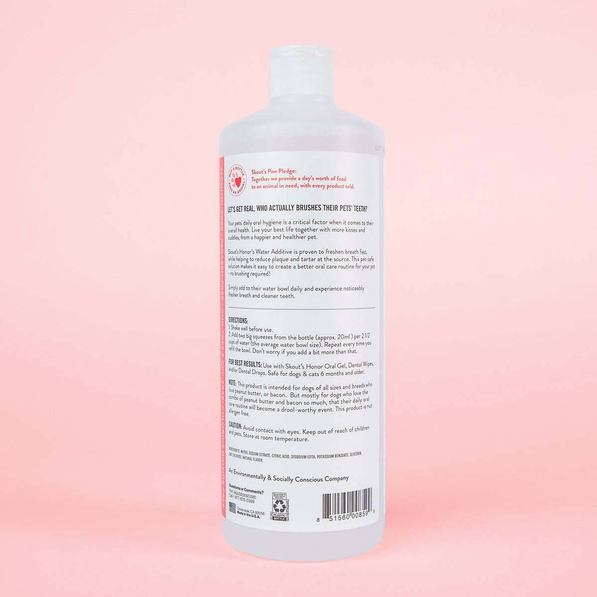 Skout's Honor Oral Care Peanut Butter and Bacon Flavored Water Additiv