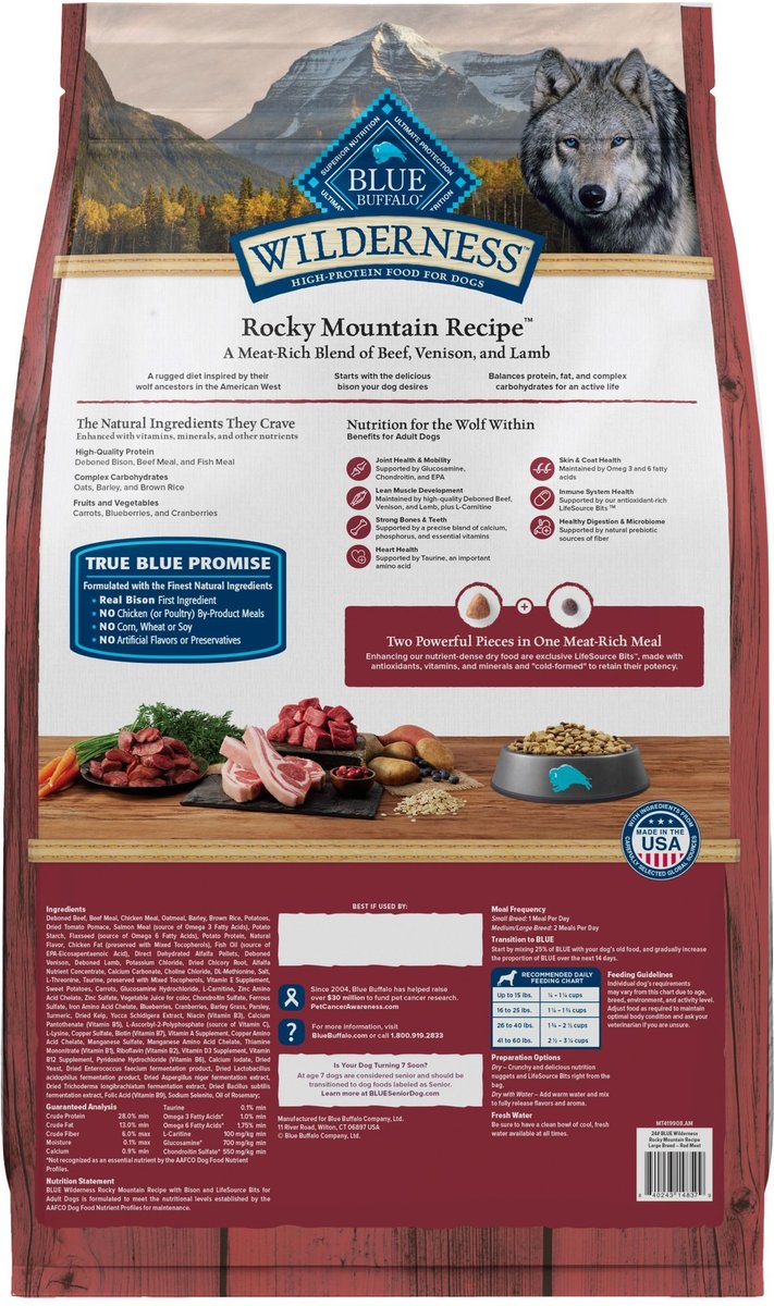 Blue Buffalo Wilderness Wholesome Grains Rocky Mountain Large Breed Re