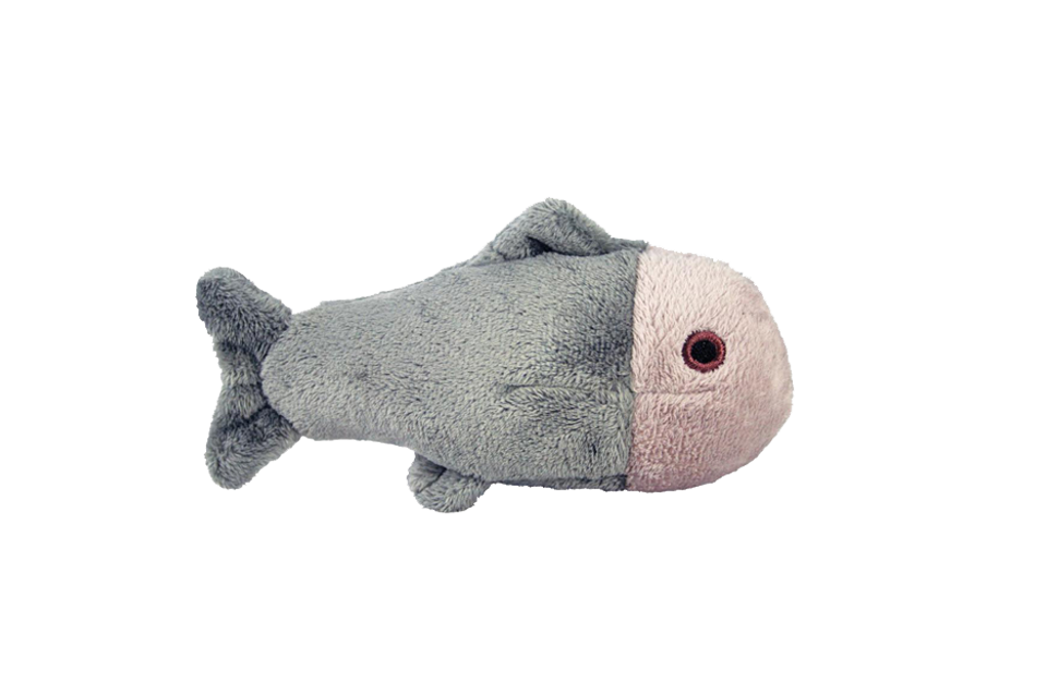 Fluff & Tuff Guppy Fish Squeakerless Plush Dog Toy