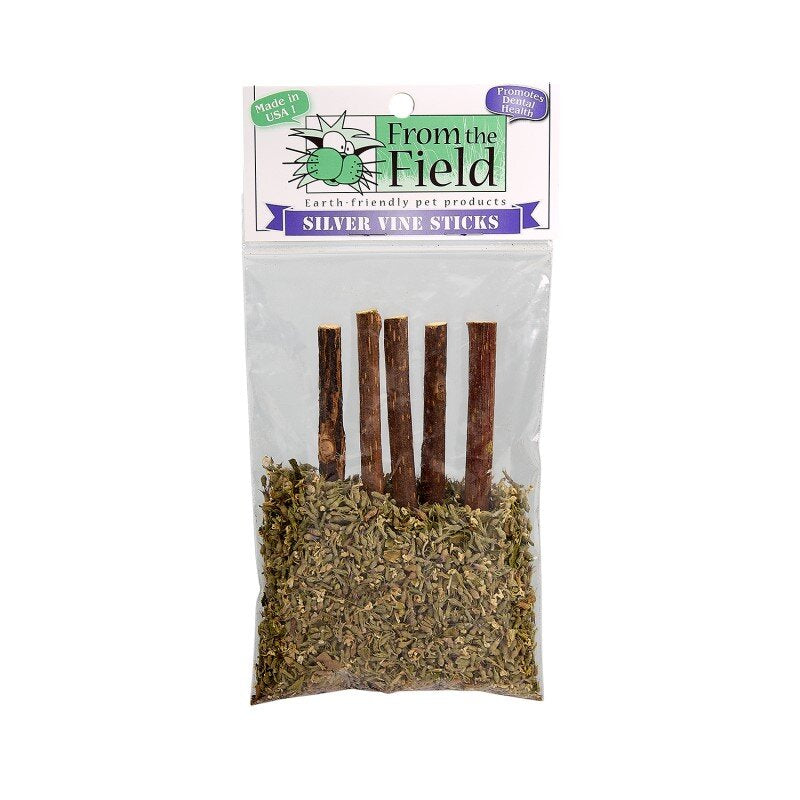 From The Field Silver Vine Sticks In Ultimate Blend Catnip Pouch