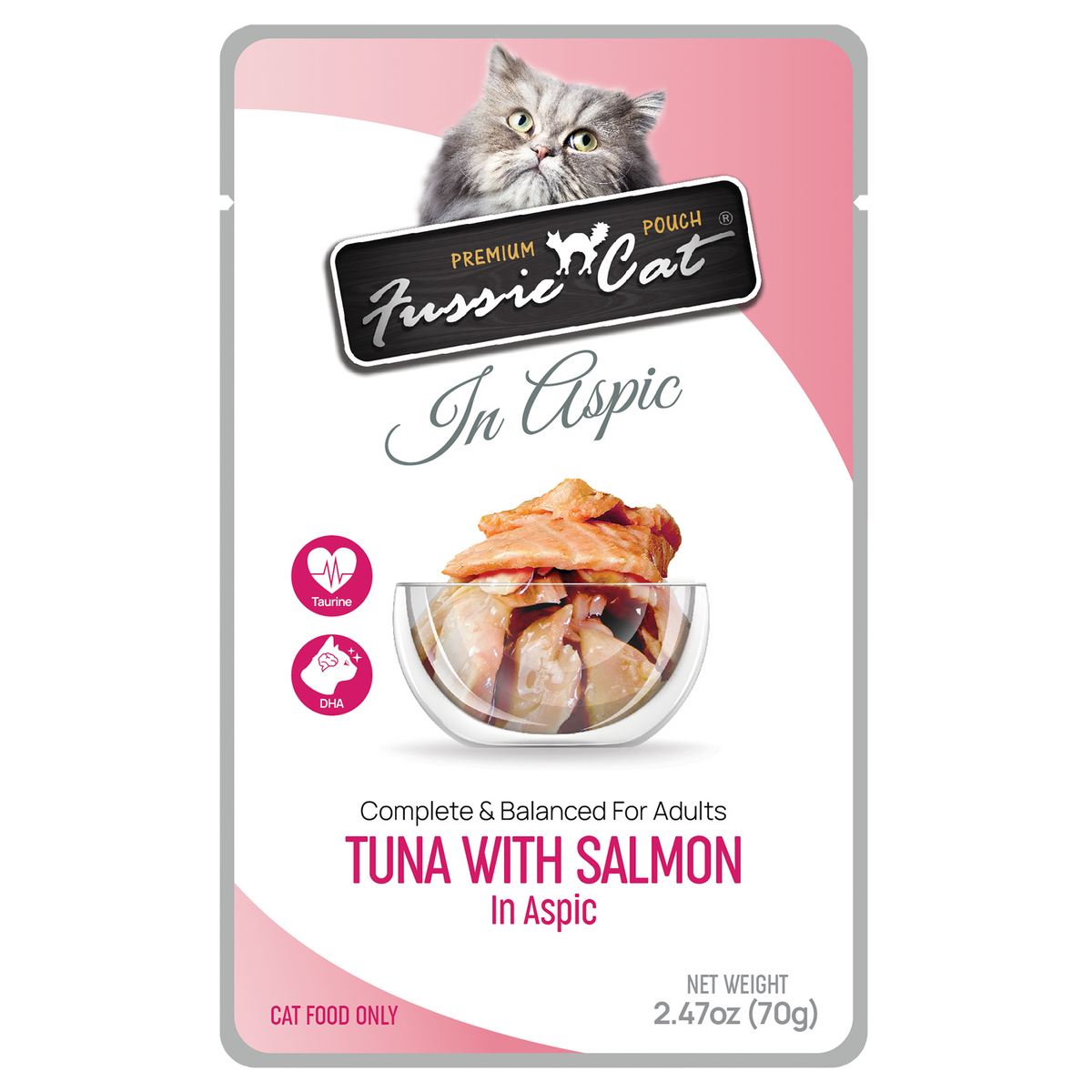 Fussie Cat Premium Pouch Tuna with Salmon in Aspic Cat Food